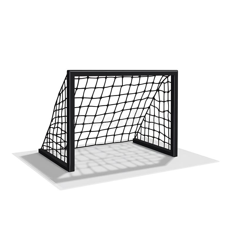 3D Soccer Goal Net with Realistic Shadow Stock Illustration ...