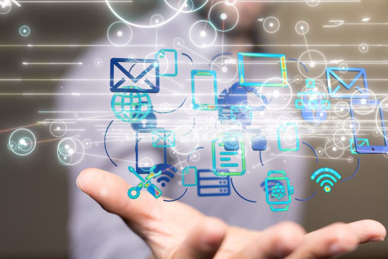 A 3d Social Human Connection Concept Stock Image - Image of science ...