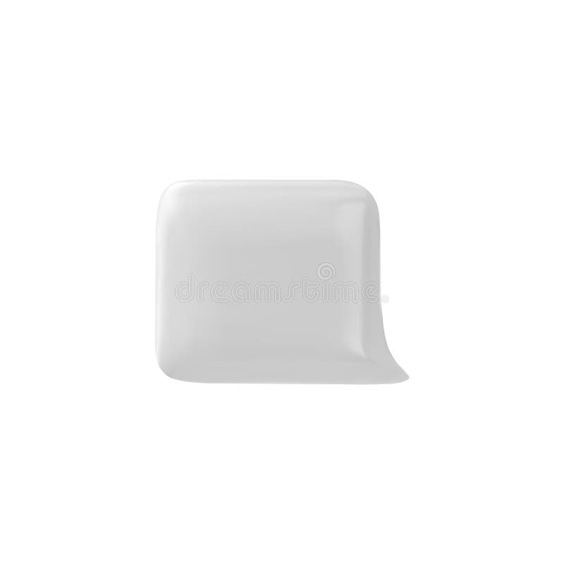 3D Social Media Dialog, Vector Message Box on Isolated Background ...