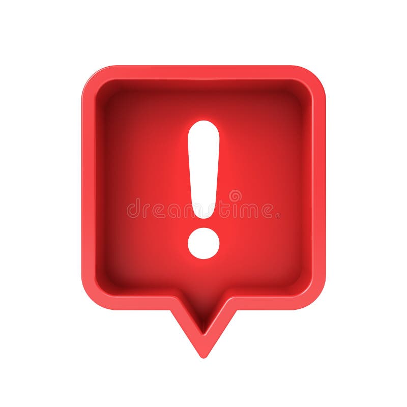 3d Social Media Notification White Question Mark Icon in Red Rounded ...
