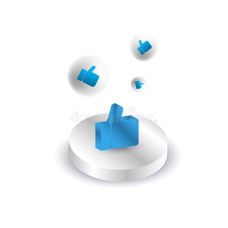 3D Social Media Platform Icon Illustration Stock Vector - Illustration ...