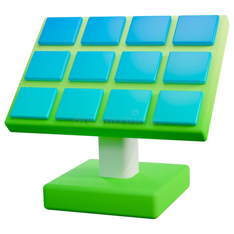 Solar Panel with Power Icon - Eco-Friendly Stock Image - Image of ...