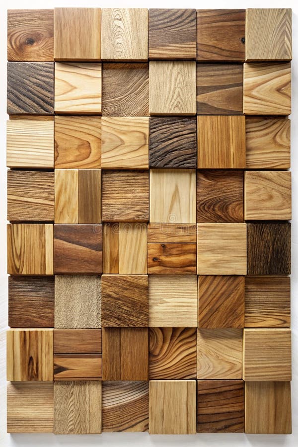 3D Solid Wood Panels Oak and Walnut Texture Stock Illustration ...