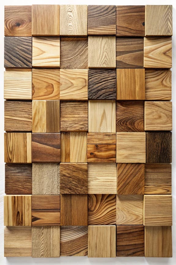 3D Solid Wood Panels Oak and Walnut Texture Stock Illustration ...