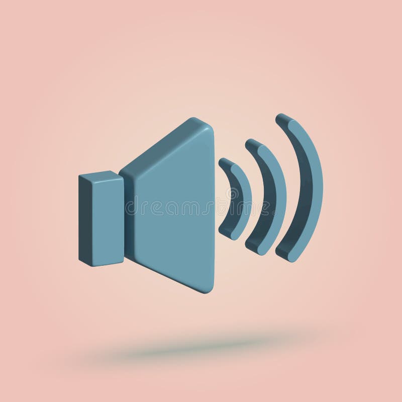 3d Sound Icon Symbol. Vector Stock Vector - Illustration of loud ...