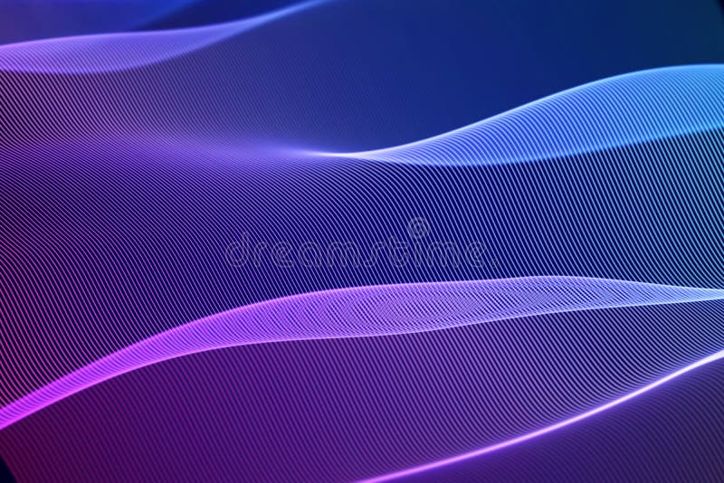 3D Sound Waves, Visual Audio Equalizer. Big Data Abstract Visualization ...