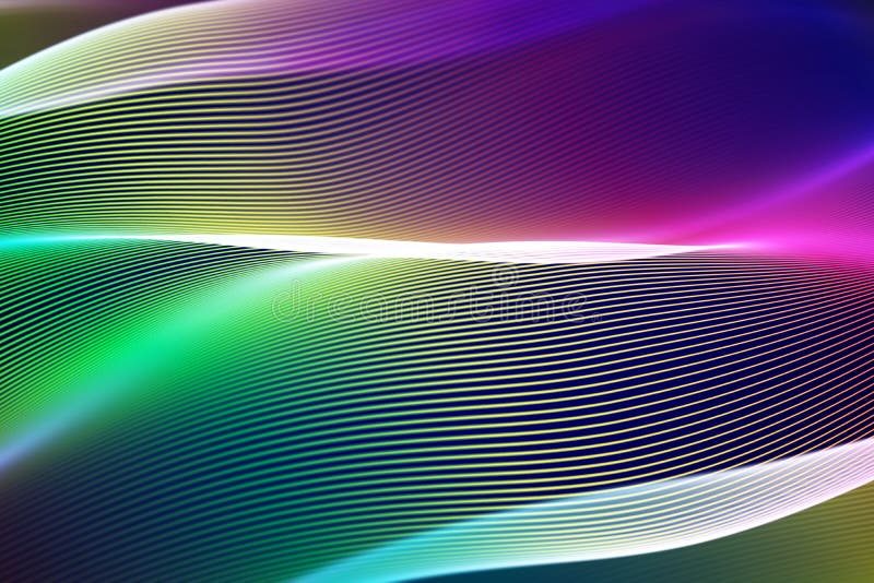 3D Sound Waves, Visual Audio Equalizer. Big Data Abstract Visualization ...