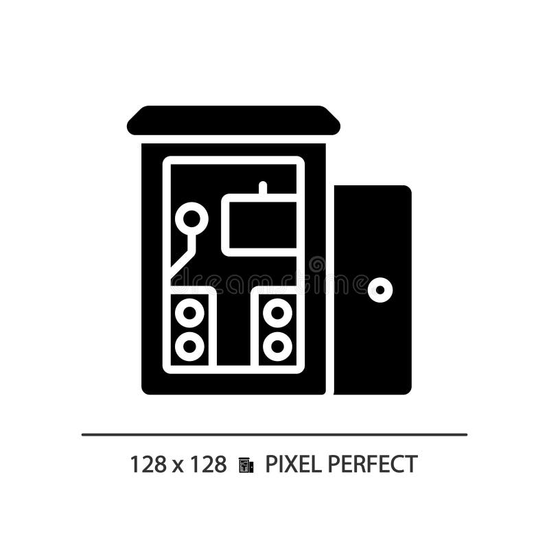 2D Soundproof Music Studio Glyph Style Solid Icon Stock Vector ...