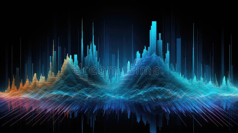 3d Soundwave Elevation Data Stock Illustration - Illustration of ...