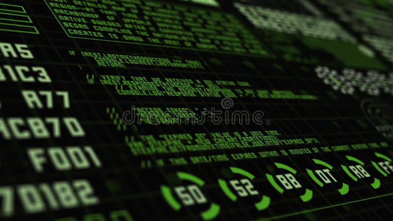 3D Source Code Programming Process HUD Stock Footage - Video of ...