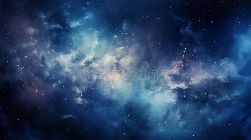 Misty Blue Galaxy with Stars: Nasa Night Sky Photography Stock ...