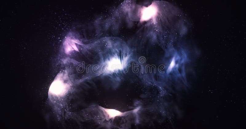 3D Space Flight Around Massive Purple Nebula Loop Stock Video - Video ...
