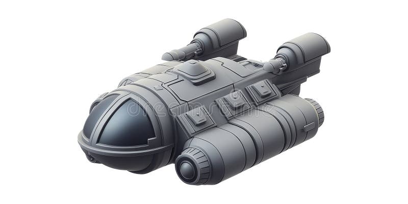 3D Spacecraft Illustration Isolated on Transparent Background Stock ...