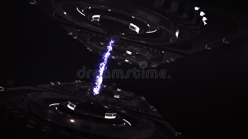 3D Spacecraft. Spaceship with Laser Animation Stock Footage - Video of ...