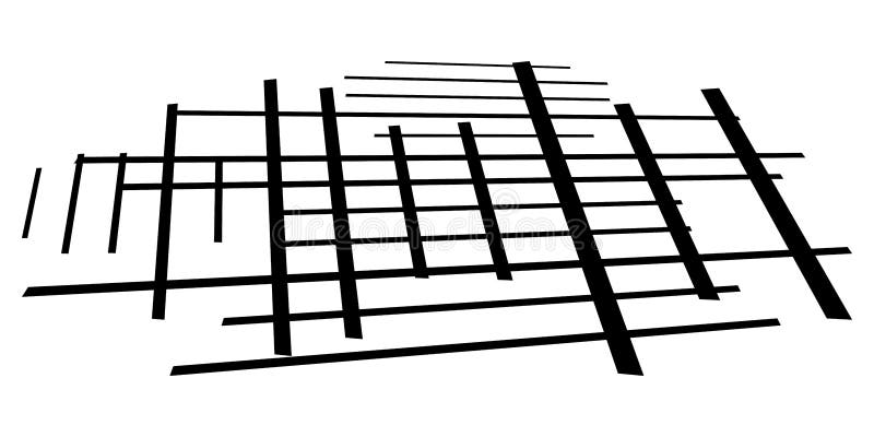 Cellular Grid Pattern Spatial Structure Stock Illustrations – 372 ...