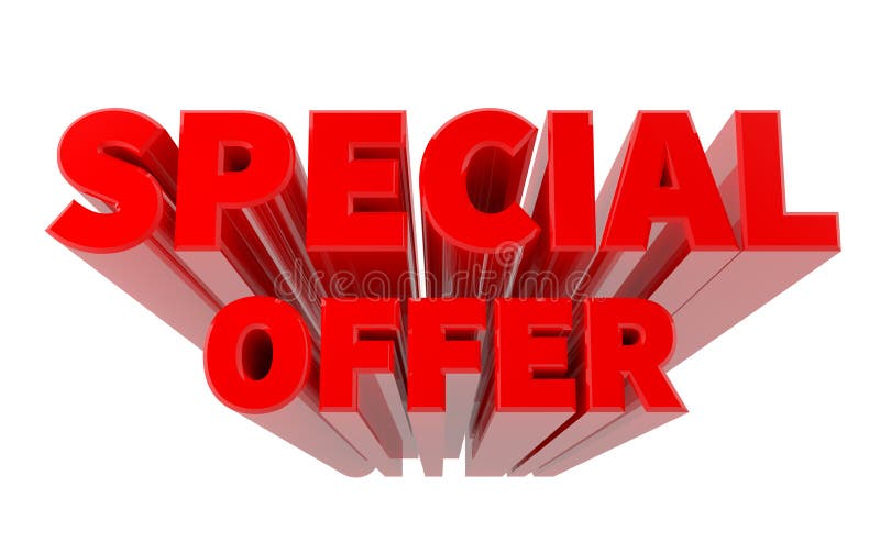 3D SPECIAL OFFER Word on White Background 3d Rendering Stock ...