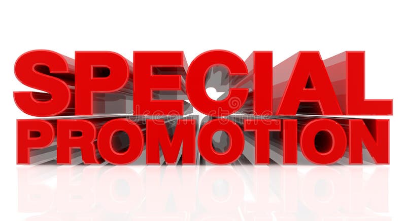 3D SPECIAL PROMOTION Word on White Background 3d Rendering Stock ...
