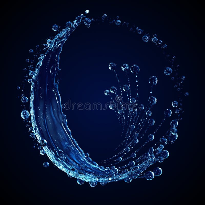 3D Specificerade Illustrationen Av En Droppe Av Vatten Stock ...