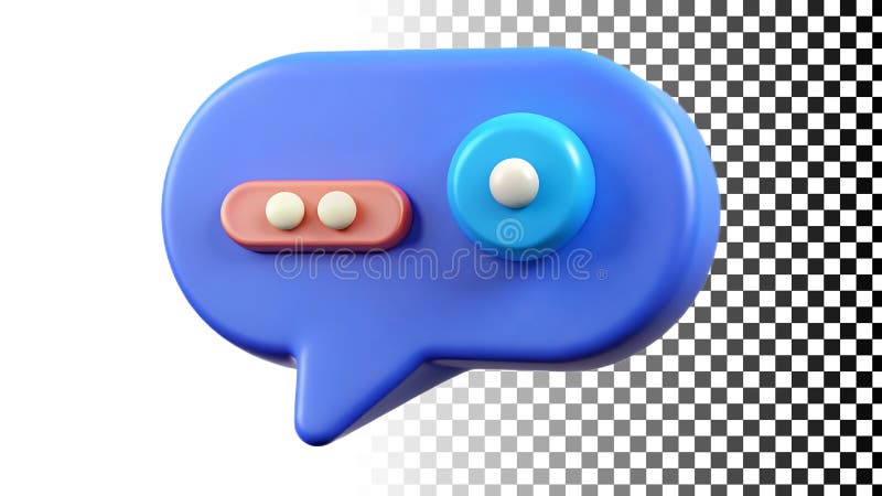 3D Speech Bubble, Chat Icon, and Communication Symbol for Messaging ...