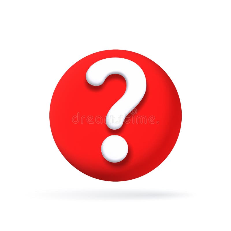3D Speech Bubble Icon with Question Mark. Stock Vector - Illustration ...