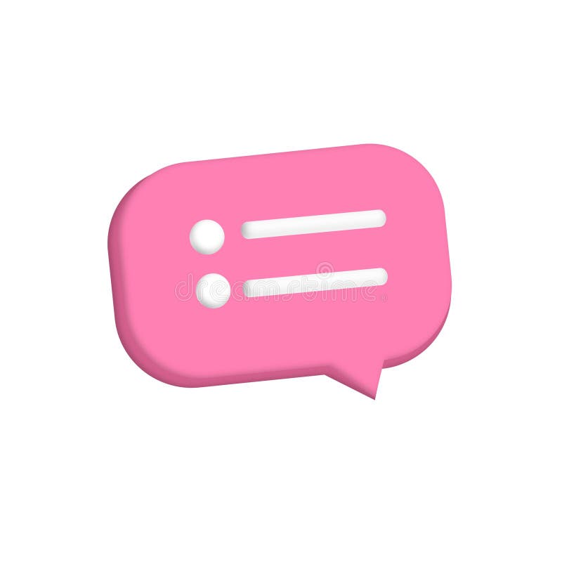 3D Speech Bubble Icons. Realistic 3D Chat, Talk, Messenger ...