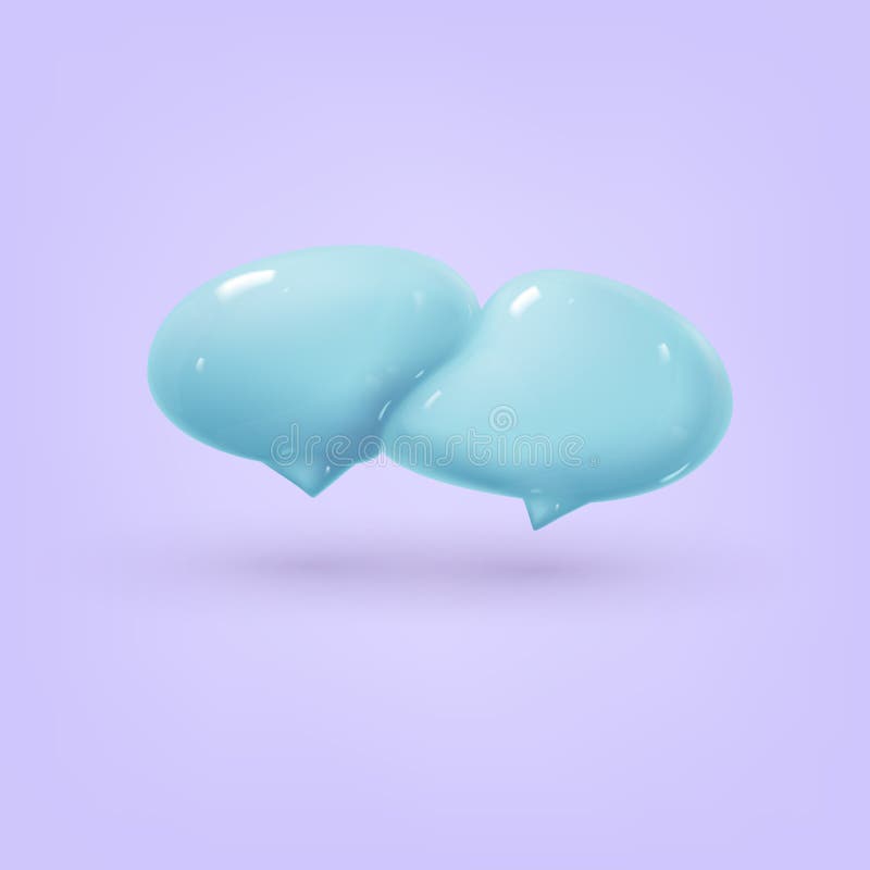 3d Speech Bubble. Realistic Plastic Icon Speech Boxes. Chatting Box ...