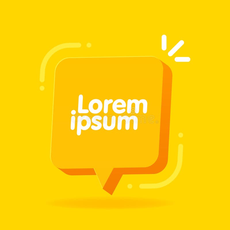 3d Speech Bubble Shape. Vector Chat Box Banner Stock Vector ...