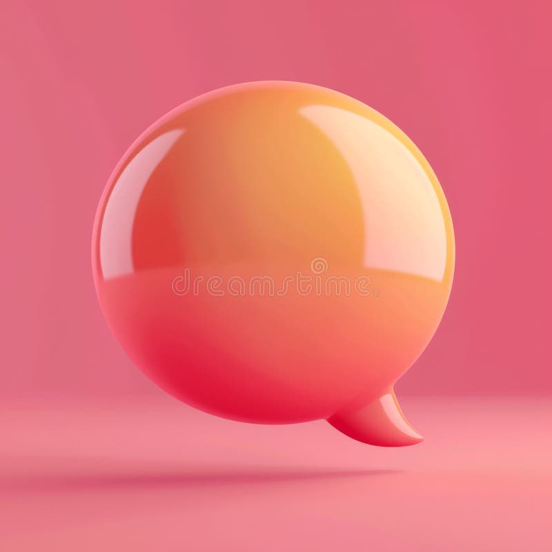 A 3D Speech Bubble Stands Out on a Pink Background, Making a Bold ...