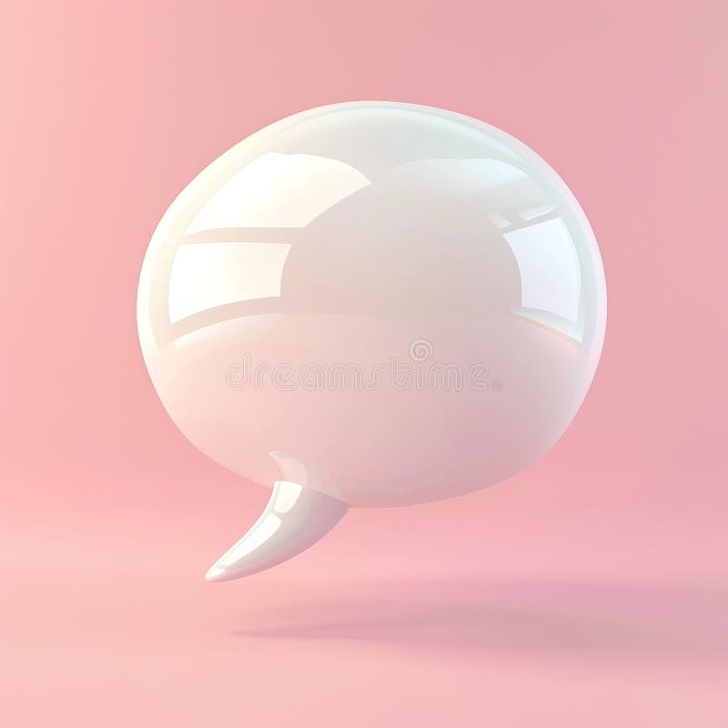 3D Speech Bubble. Talking Box, Chatting Box, Message Dialog Balloon ...