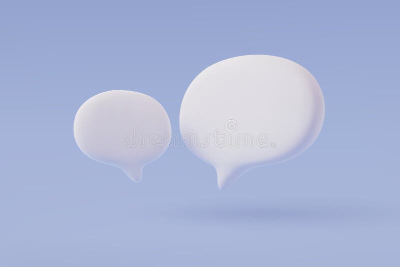 3D Speech Bubble. Vector Talking Box, Chatting Box, Message Dialog ...