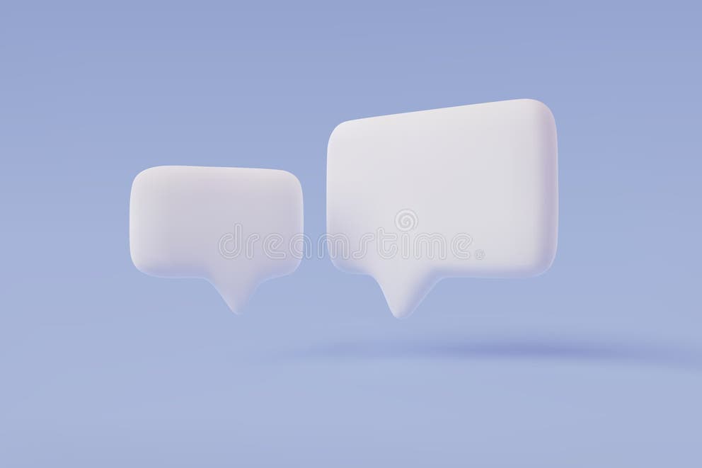 3D Speech Bubble. Vector Talking Box, Chatting Box, Message Dialog ...