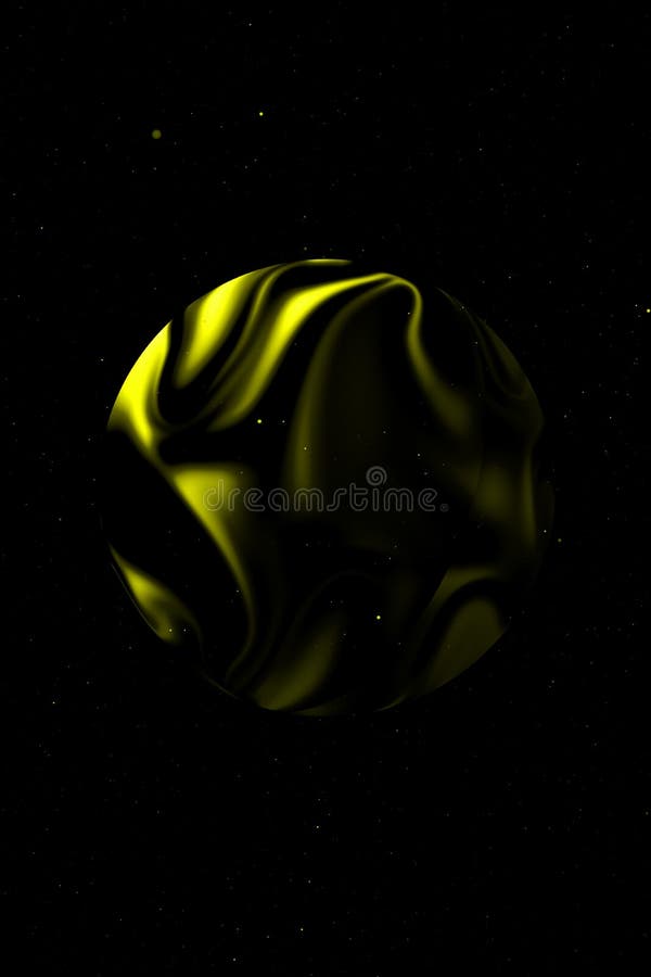 3d Sphere or Abstract Bubble Isolated on Black Background. Vertical ...