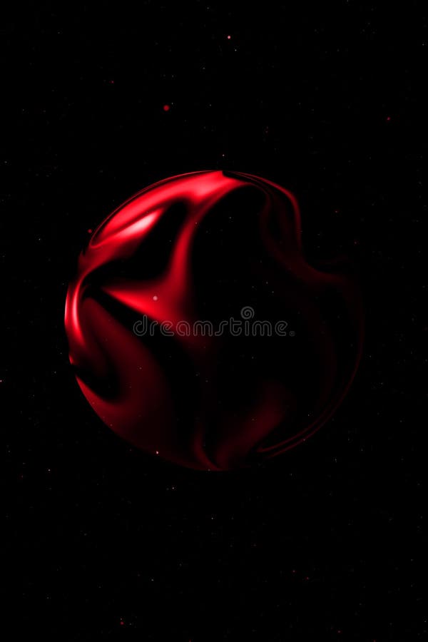 3d Sphere or Abstract Bubble Isolated on Black Background. Vertical ...