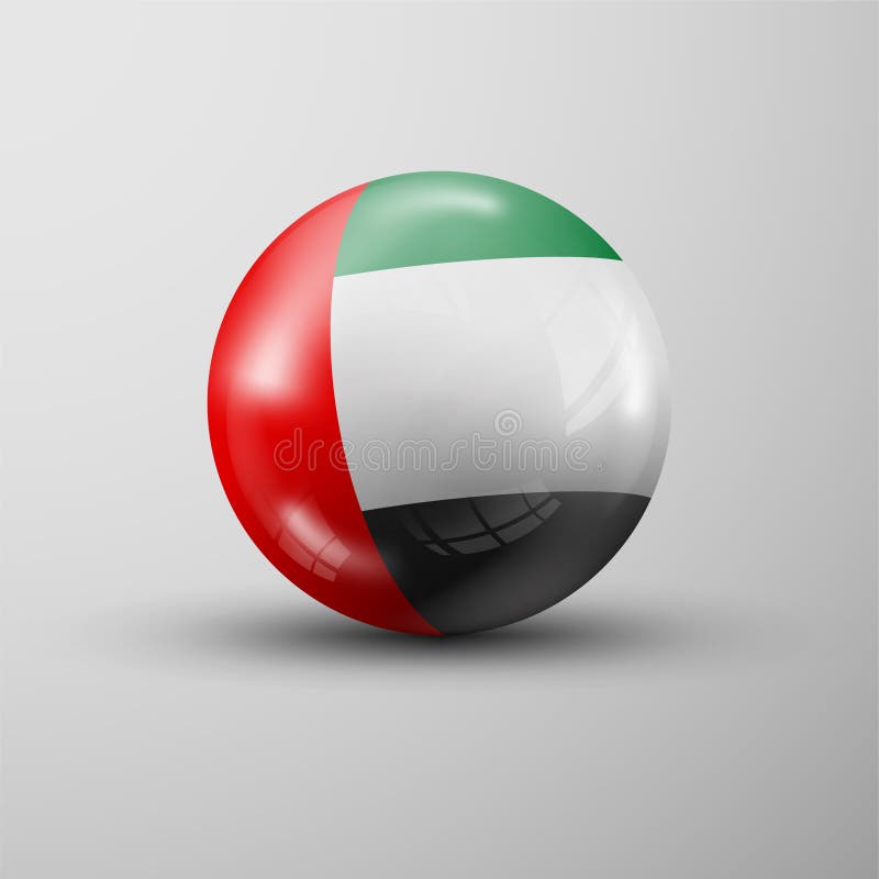 3d Sphere Background with Flag of EAU Stock Vector - Illustration of ...