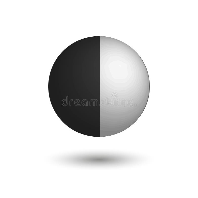 3D Sphere. Black and White Realistic Balls. Contrast. Stock Vector ...