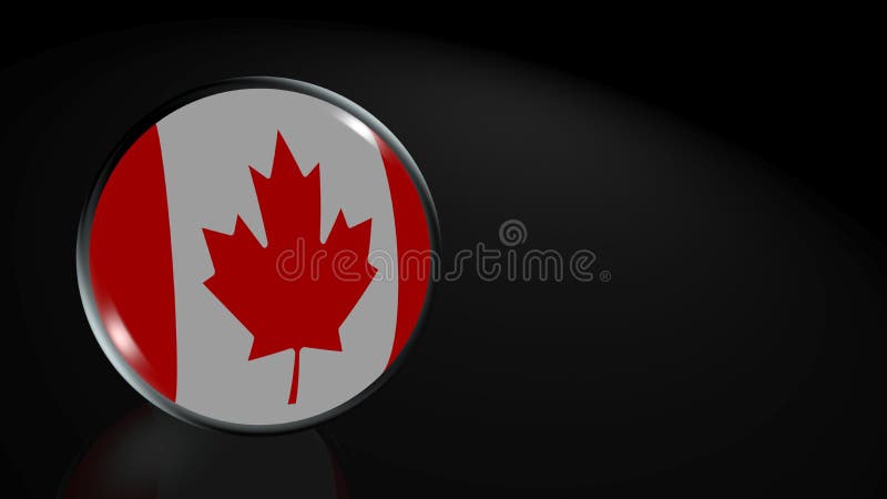 3D sphere Canada flag stock illustration. Illustration of reflection ...