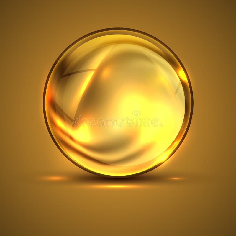 3D Golden Sphere stock illustration. Illustration of special - 9526960