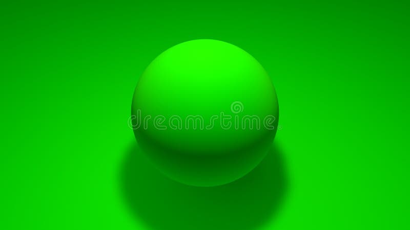 3D Sphere of Irregular Shape with a Curved Surface. the Object is Green ...