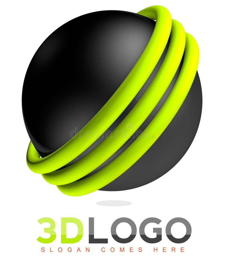 Sphere 3d logo design stock vector. Illustration of site - 68675708