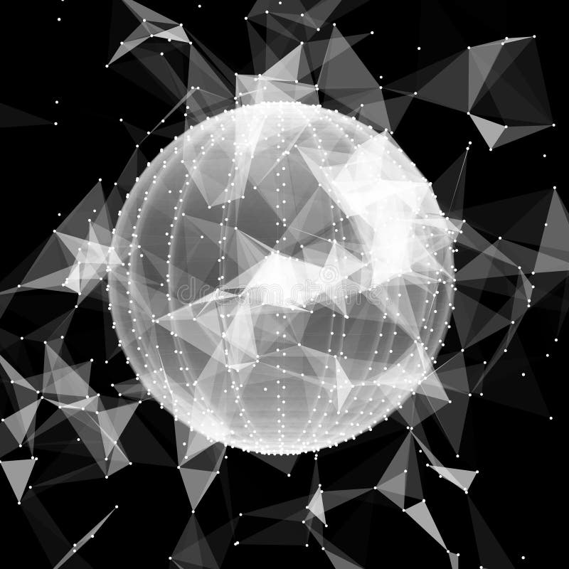 3d Sphere Made of Points. Particle Circle. Abstract Vector Sphere. Ð ...