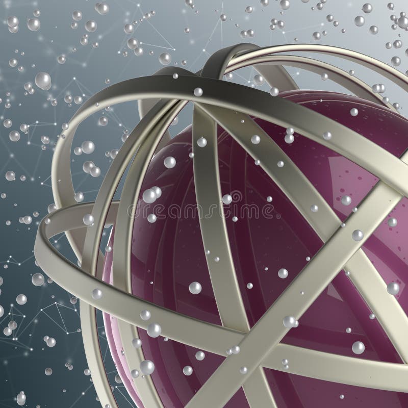 3d Sphere of Multicolored Rings in Cloud from Multicolored Drops Stock ...