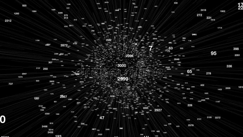 3d Sphere of Numbers Explosion Stock Video - Video of information ...
