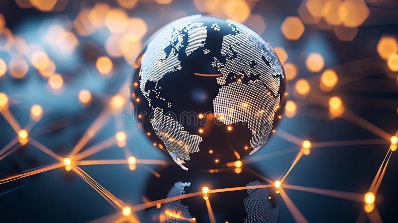 A 3D Sphere Representing a Global Search Engine with Connected Data ...