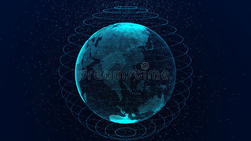 3d Sphere in a Shape of Earth with Oceans, Continents and Islands ...