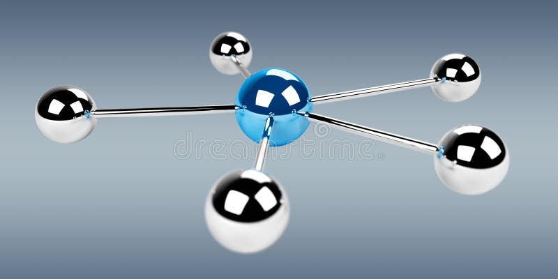 3D Spheres Blue Network 3D Rendering Stock Illustration - Illustration ...
