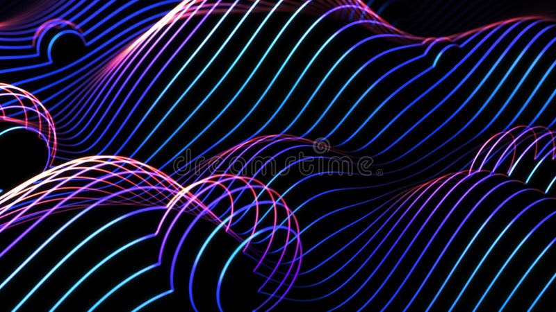 3D Spheres Flowing on Surface of Waves Stock Video - Video of equalizer ...