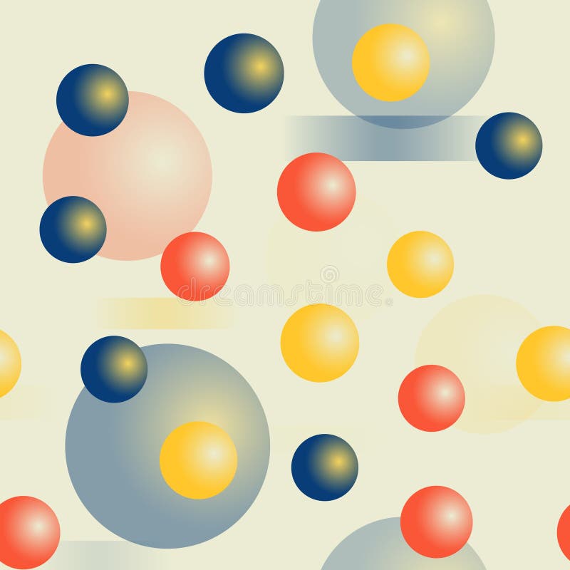 3d Spheres Seamless Pattern Stock Vector - Illustration of light ...
