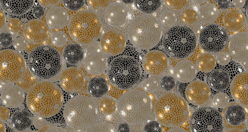 3d Spherical Illustration and Pattern of Celebration, Abstract ...