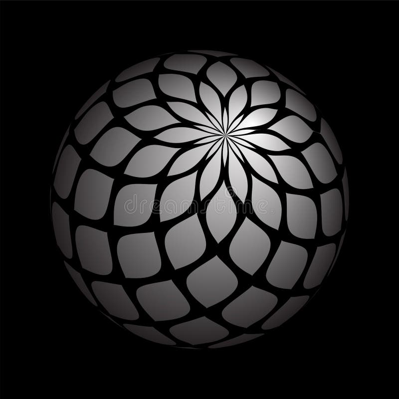 3D Spherical Shape with Abstract Geometric Pattern Stock Vector ... 3D Spherical Shape with Abstract Geometric Pattern Stock Vector ...