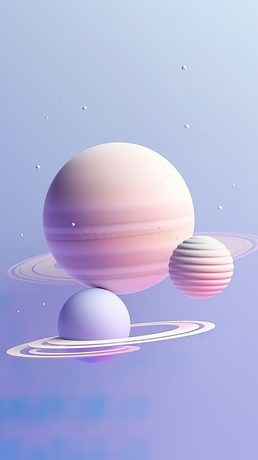 3D Spherical Shape Against a Minimalist Background. Stock Illustration ...